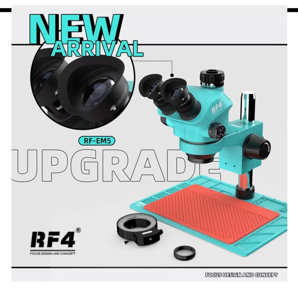 Kính hiển vi 3 mắt RF-7050 PO4 khuyến mãi bản đế cấp cao